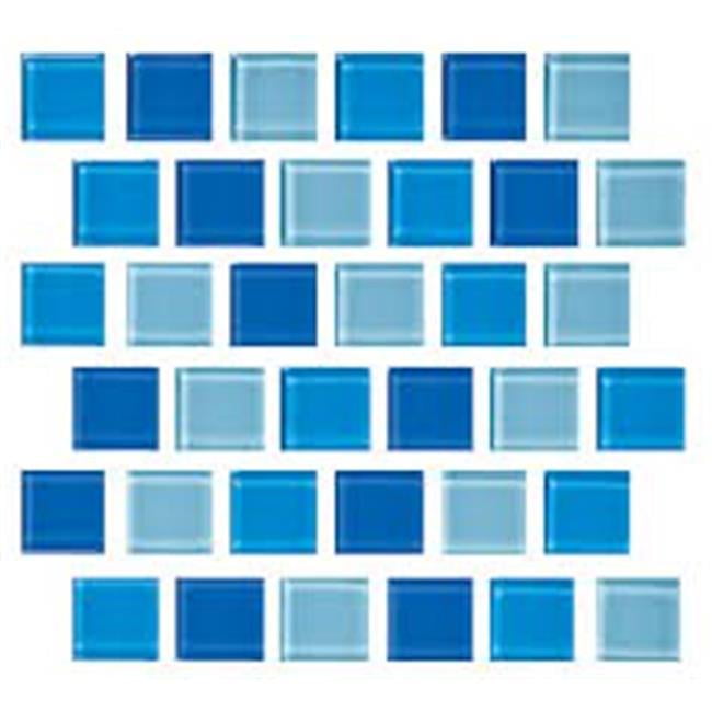 National Pool Tile 201-019 1 x 1 in. Allure Collection Tile, Peacock ...