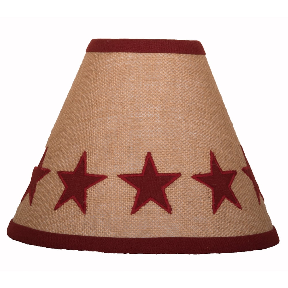 Heritage House Barn Red Star 14" Washer Fabric Lamp Shade by Raghu ...