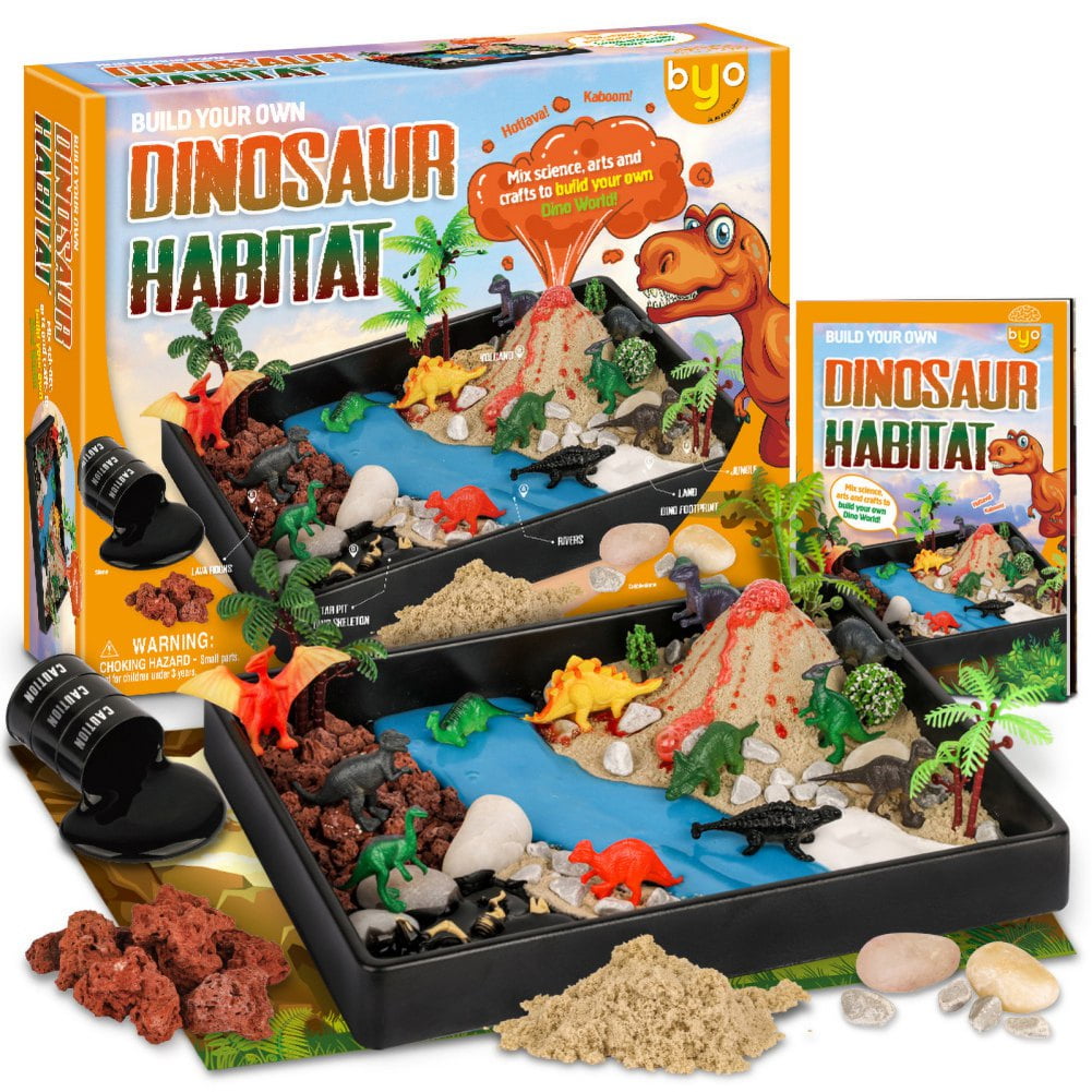 Toddler Boys Girls Dinosaurs Habitat Toys Animal Habitat Landscape Diy ...
