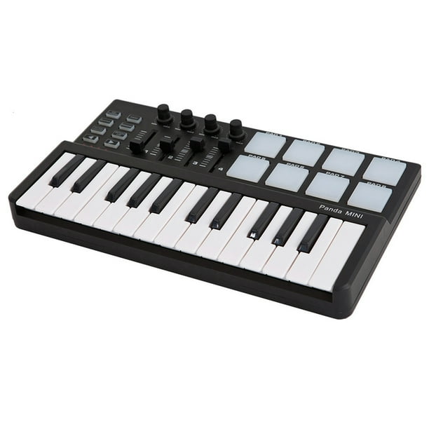 Worlde Panda Mini Portátil Mini 25 Teclas Teclado USB y Drum Pad ...