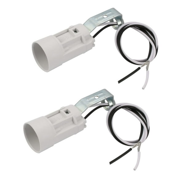 2pcs White 70mm Height Wall Lamp Pendant Light Holder E14 Lamp Socket w ...