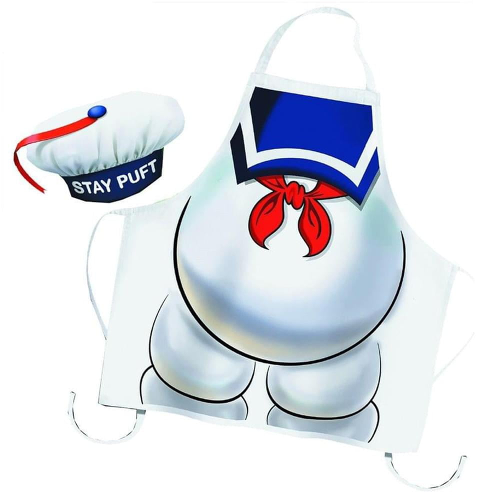 Ghostbusters Stay Puft Apron and Chef Hat - Walmart.com