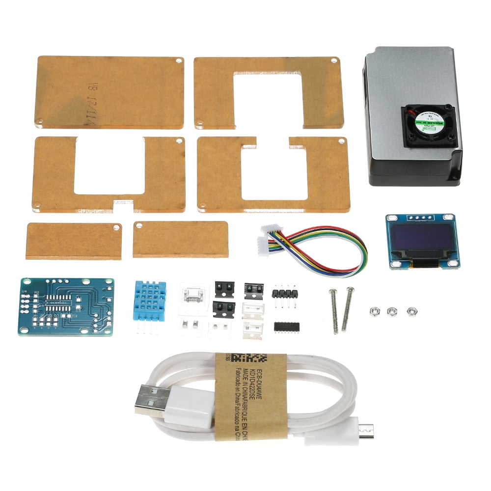 DIY PM2.5 Environment Detector Kit Air Quality Monitor with Transparent ...