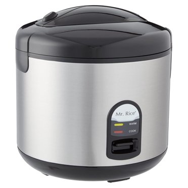 6-Cup (12 Cup Cooked) Rice Cooker / Stainless - Walmart.com