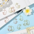 40Pcs 2 Colors Iron Paper Clips Bookmark Marking Clips Rabbit 28x21x1mm ...