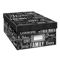 "Pioneer Photo Albums Happiness Archival Storage Box, Black and White ...