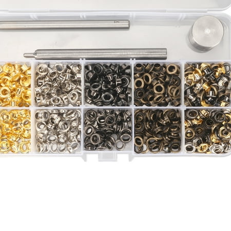 4mm Grommet Eyelet Kit 4 Colors 280 Sets Grommets Eyelets with 3 Pieces ...