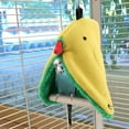 Cozy Plush Bird Tent Hanging Hammock, Warm Parrot Cage Bed with Wooden ...