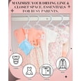 100 Pack Multi Purpose Laundry Hanging Clips with Rope, Strong Grip ...