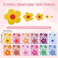 12Pcs 12 Styles Flower Pattern PVC Wall Stickers for Wall Home ...