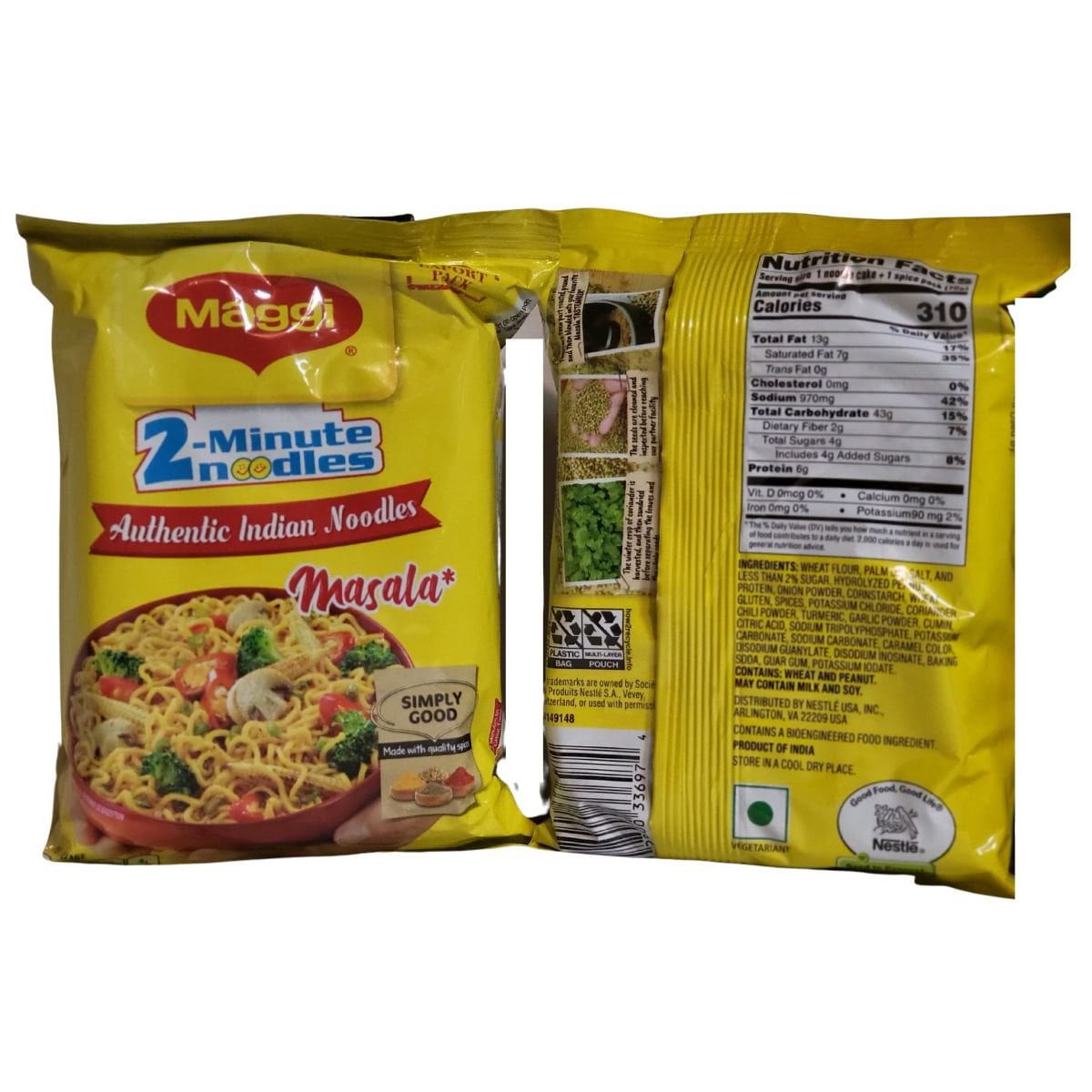 Maggi Noodles 2-minutes Masala Noodles 70g (Pack of 96) - Walmart.com