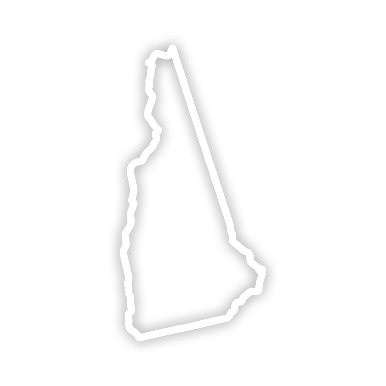 New Hampshire Outline Sticker Decal Die Cut - Self Adhesive Vinyl ...