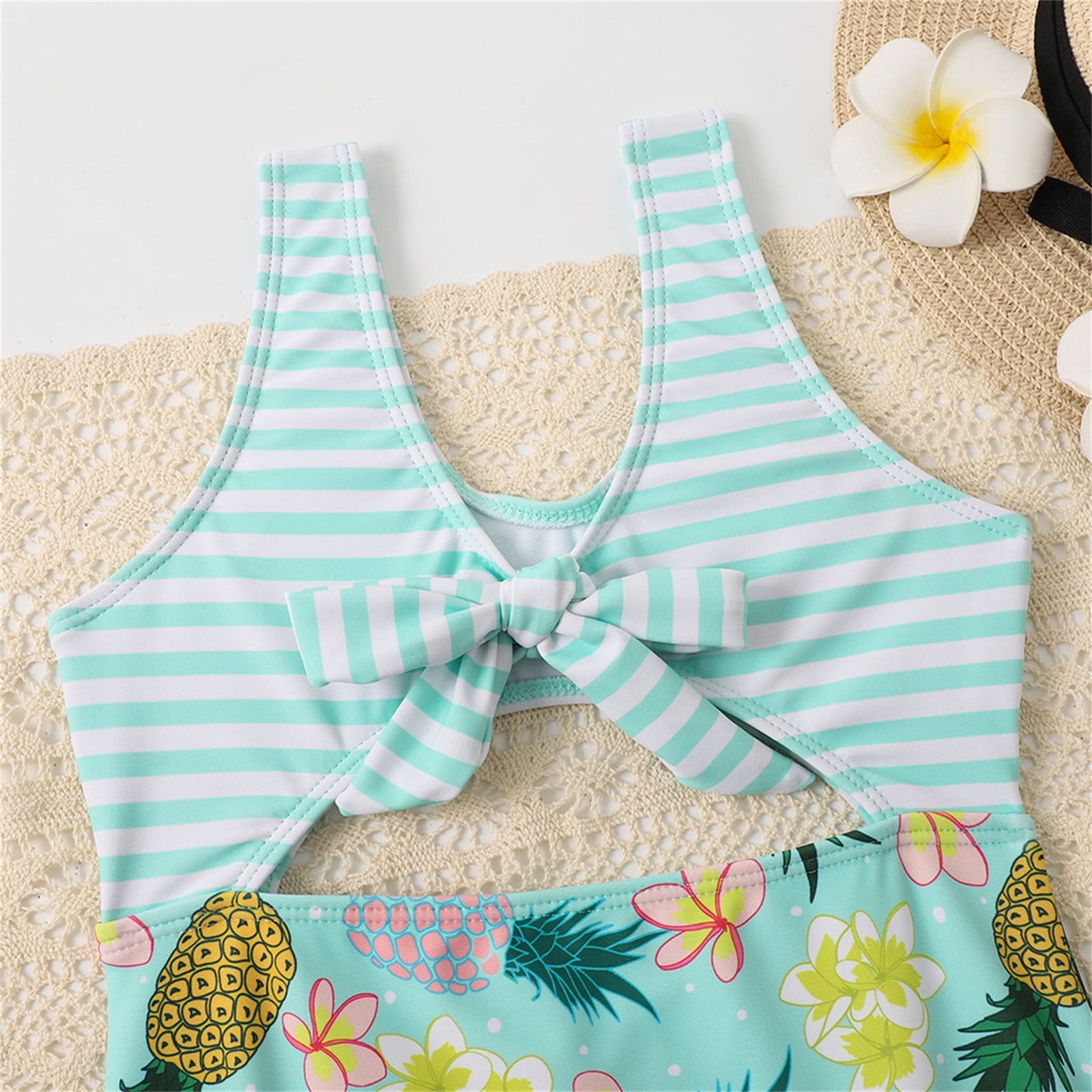 Vedolay Girl Swimsuit Girls One Piece Hawaiian Ruffle Swimsuit Floral