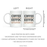 Koyal Wholesale 11oz Ceramic Funny Coffee Mug - Eeffoc Is Coffee ...