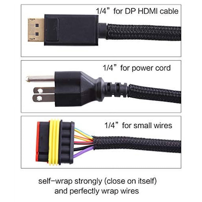 Cable Protector Animal Cable Cover Black-Blue PET Expandable Sleeving ...