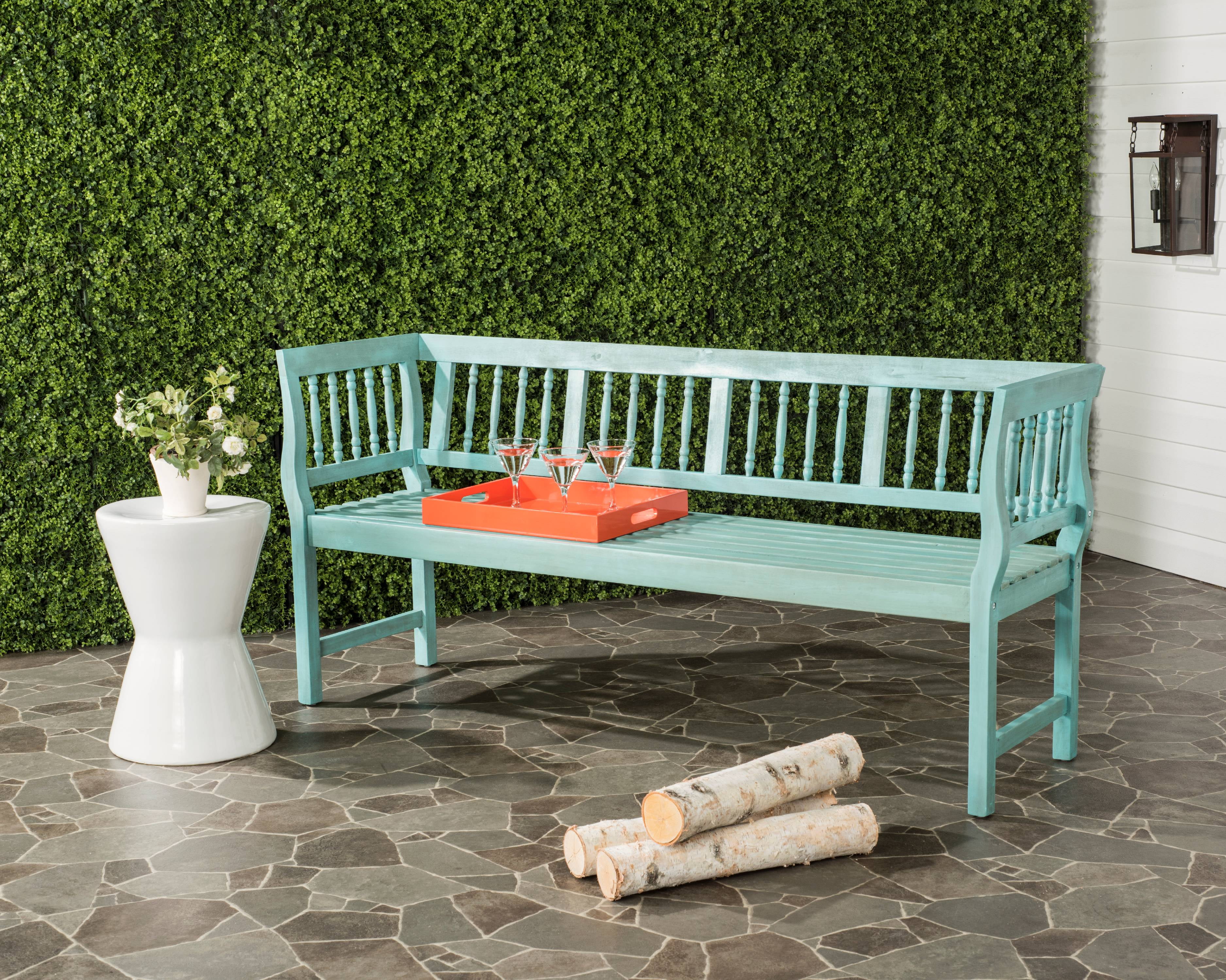Safavieh Brentwood Indoor/Outdoor Traditional Acacia Patio Bench ...