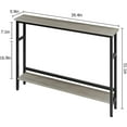 5.9" Narrow Sofa Table, 2 Tier Skinny Console Table with Adjustable ...