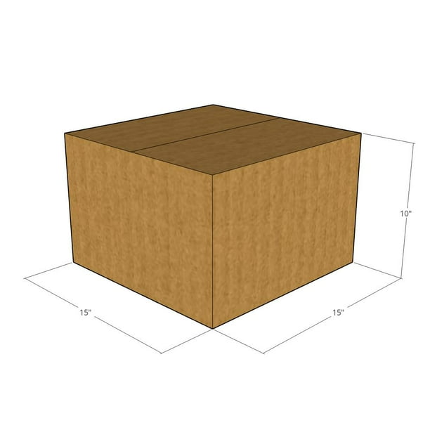 75 - (LxWxH) - 15x15x10 - 32 ECT New Corrugated Boxes - Walmart.com