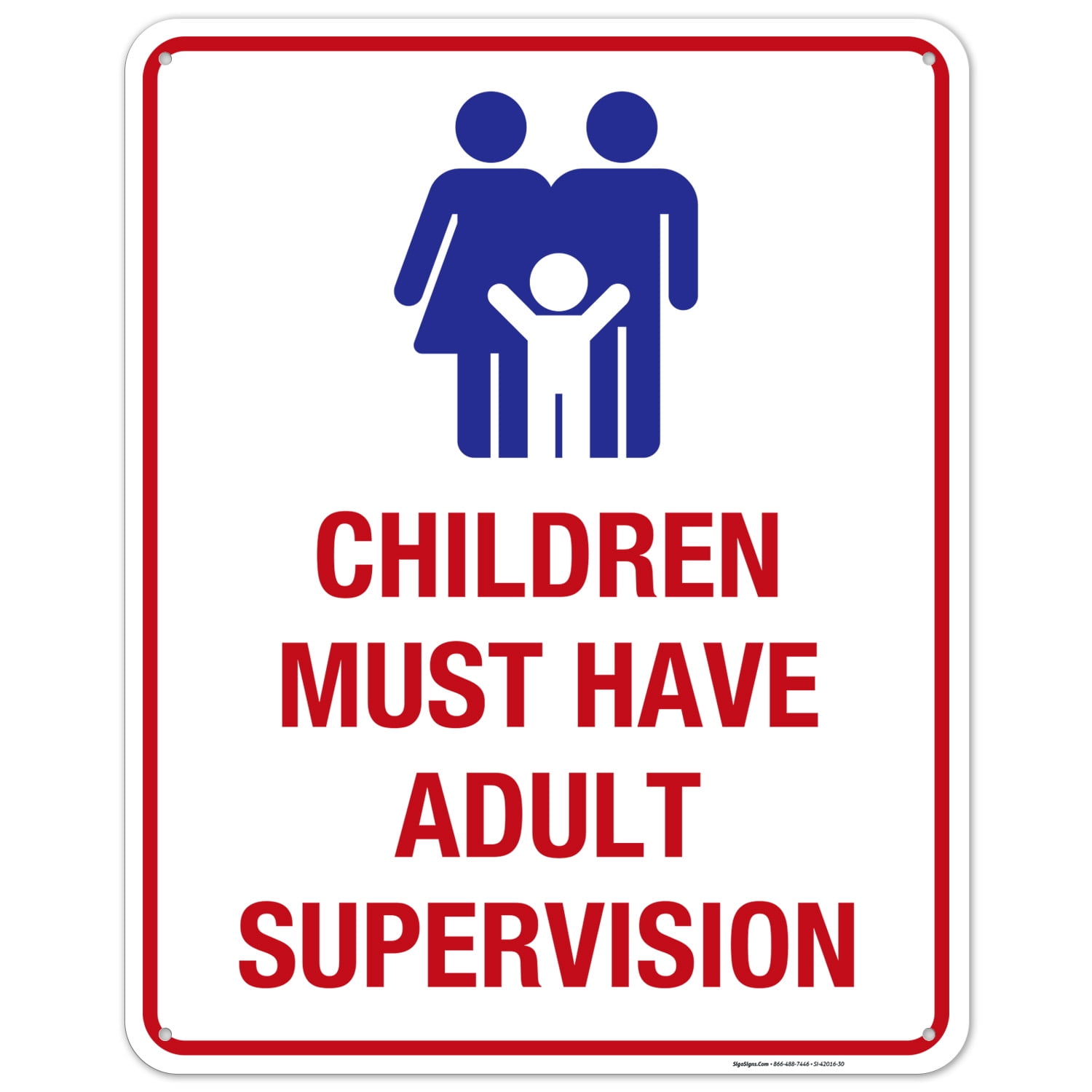 Pool Sign, Children Must Have Adult Supervision Sign, - Walmart.com