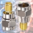 Connector Coaxial Coax Adapter F Type Male to SMA Female Plug Straight ...