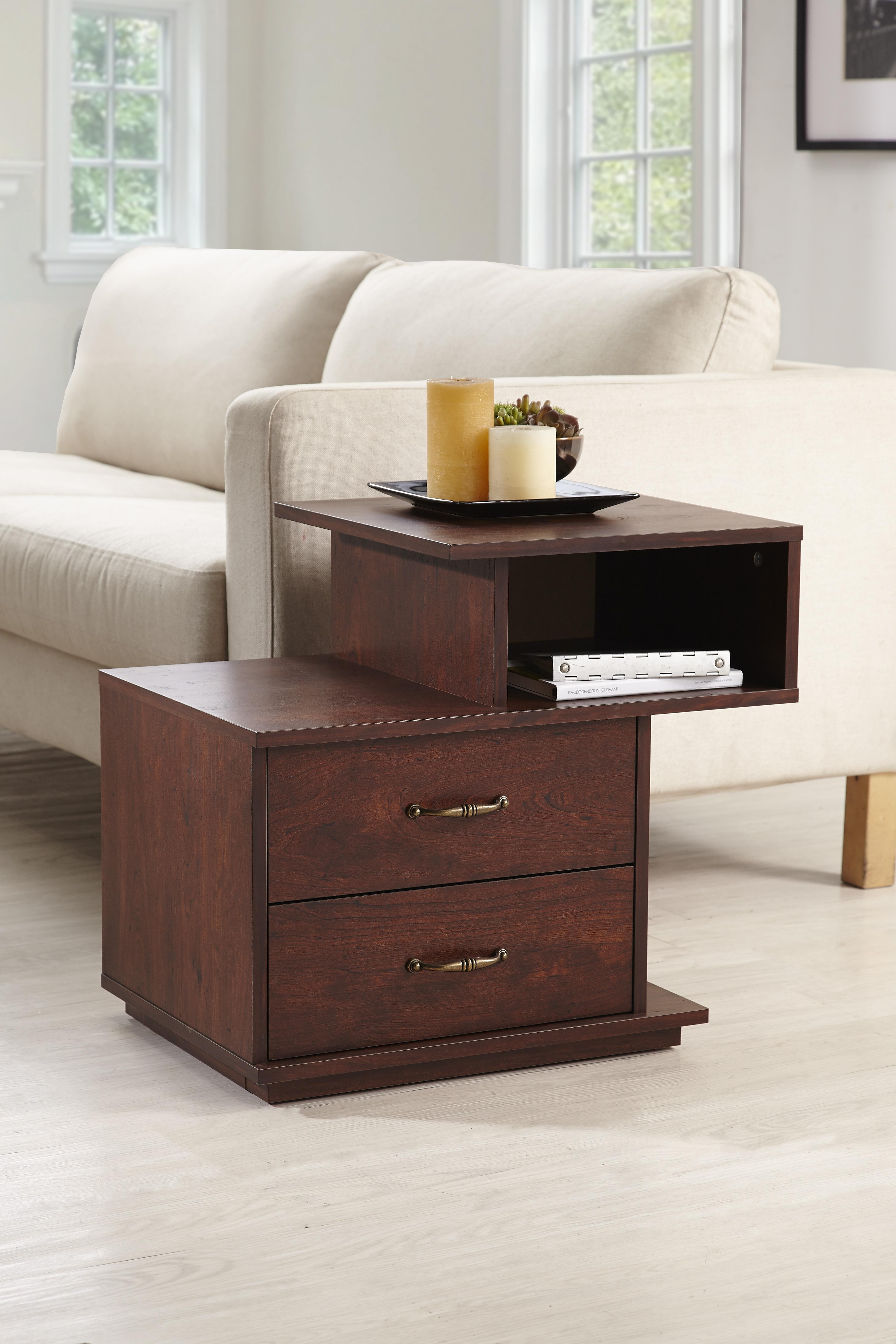 Beverly 2-Drawer Geometric End Table - Walmart.com