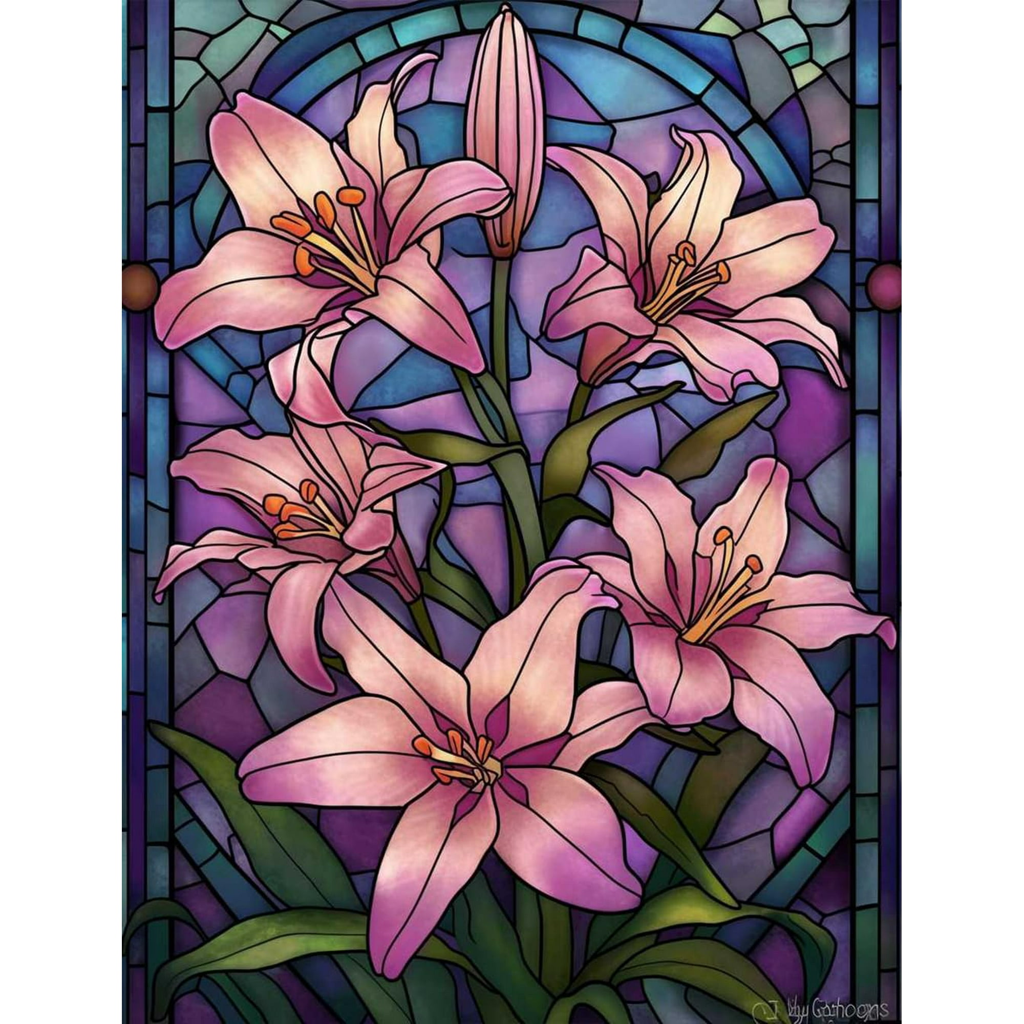 Click here for Wipblak Pink Lilies 1000 Pieces Puzzle For Adults... prices