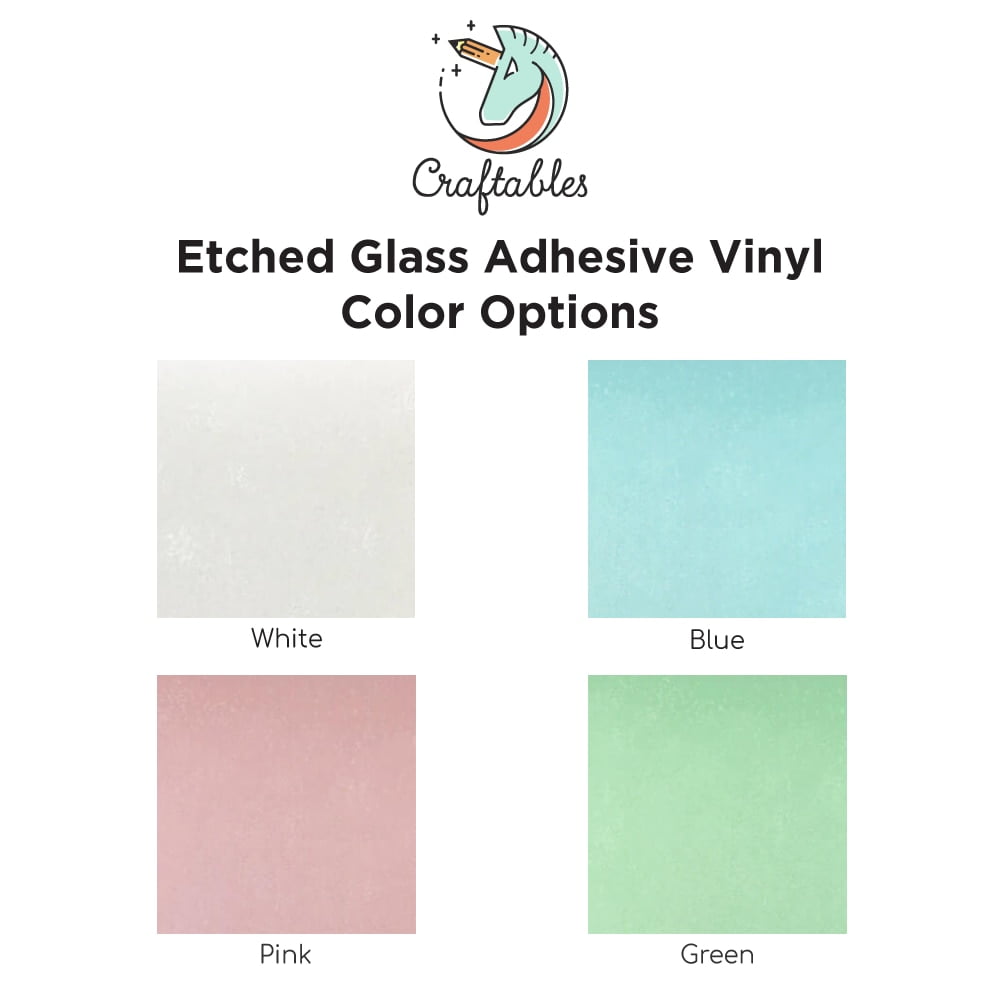 White Etched Glass Vinyl Rolls for Cricut, Silhouette | 25 Feet ...