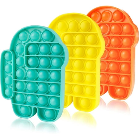3 Pack Pop Fidget It Toy, Its Popper Push Squeeze Sensory Bubble ...