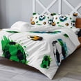 4 Piece Duvet Cover Set Queen, Abstract Watercolor Football Ombre Soft ...