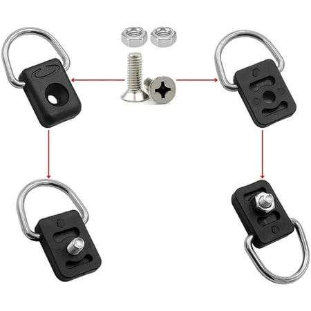 Kayak Deck Rigging Kit 8ft Bungee Cord Mounting Set with Elastic Nylon ...