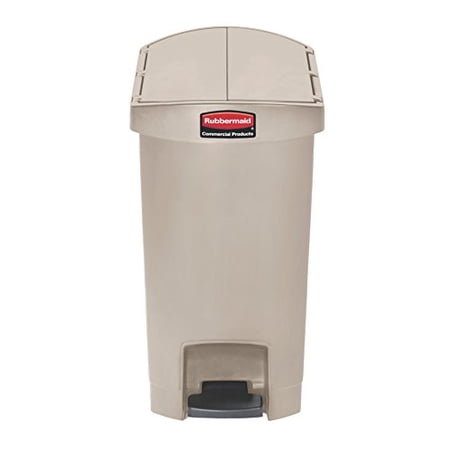 Rubbermaid Commercial Products Streamline Plastic End Step On Trash ...