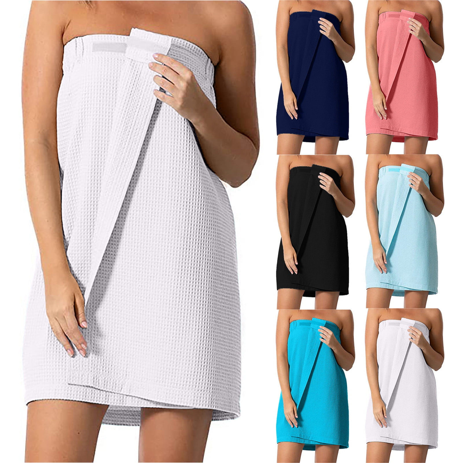 SCZ Toalla de baño para Mujer,Envoltura Corporal Waffle-Spa para Mujer ...