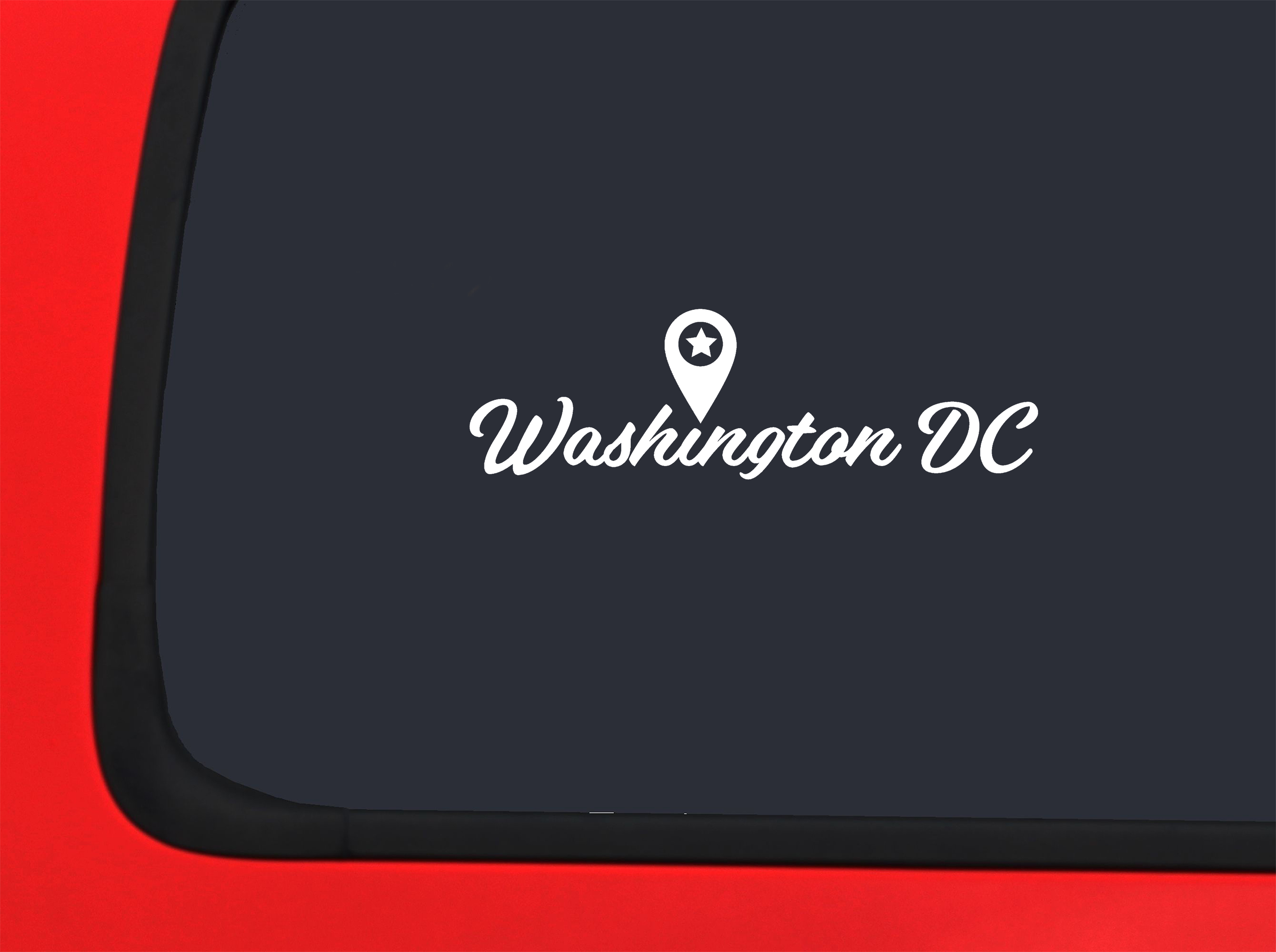 Car Sticker Washington, Dc Destination Star Politics Monument Car ...