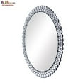 AUA CROWN 24 inches Round Home Mirror Wall Decor with Rhinestone and ...