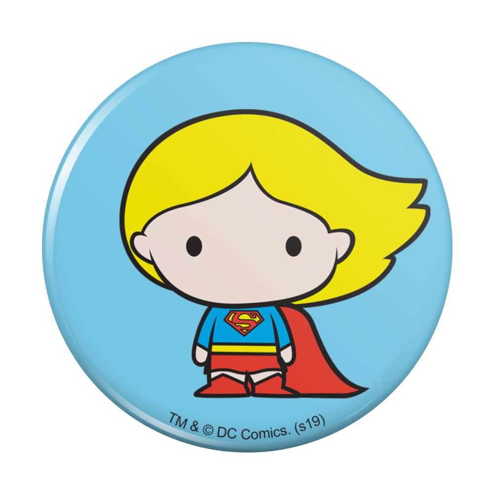 Superman Supergirl Cute Chibi Character Pinback Button Pin - Walmart.com