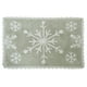 St Nicholas Square Gray Snowflake Throw Rug Crochet Edge 20x30 Cotton ...