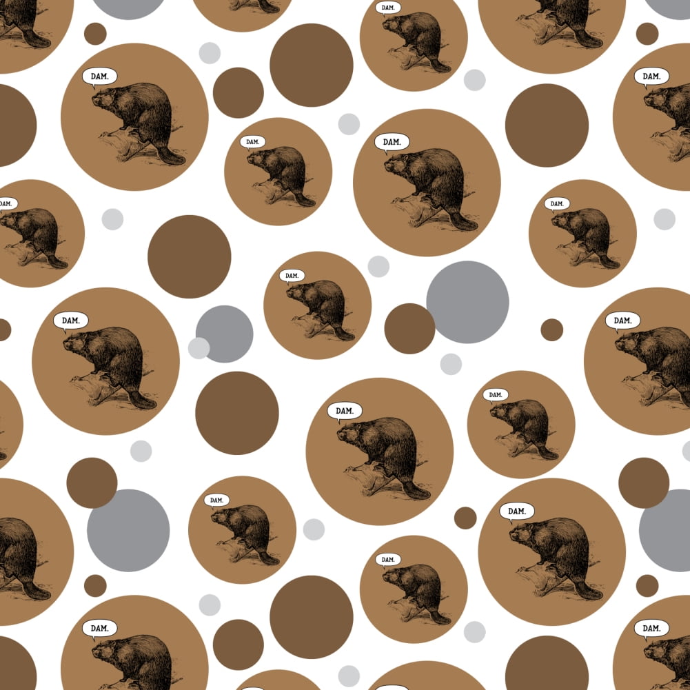Beaver Vintage Dam Damn Premium Gift Wrap Wrapping Paper Roll - Walmart.com
