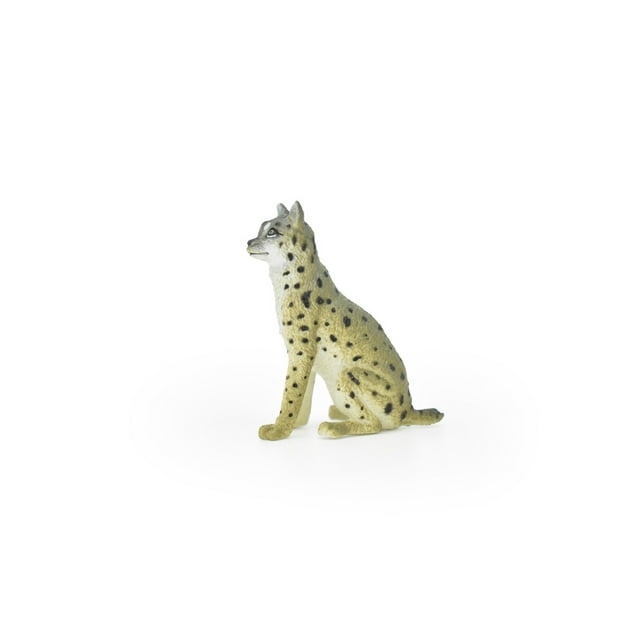 Serval Cat, Museum Quality Toy Plastic Replica, Model Hand Painted 2 1/ ...