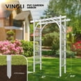 OverPatio 7' Vinyl Garden Arbor Arch PVC Wedding Archway - Walmart.com