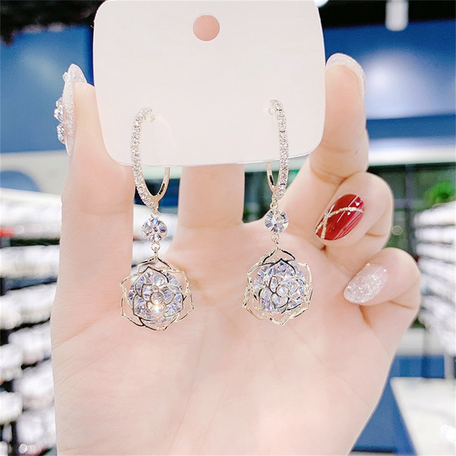 Click here for Topllc Earrings Fashion Tassel Shining Earrings Wi... prices