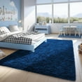 Blue 4x6 Area Rug for Boys Bedroom, Dark Navy Shag Carpet for Nursery ...