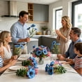 Boovnll Red White Blue Flowers 3Pcs 4th of July Artificial Flowers ...