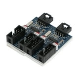 PC Case Internal 9-Pin USB 2.0 Male 1 To 4 Female Splitter PCB Chipset ...