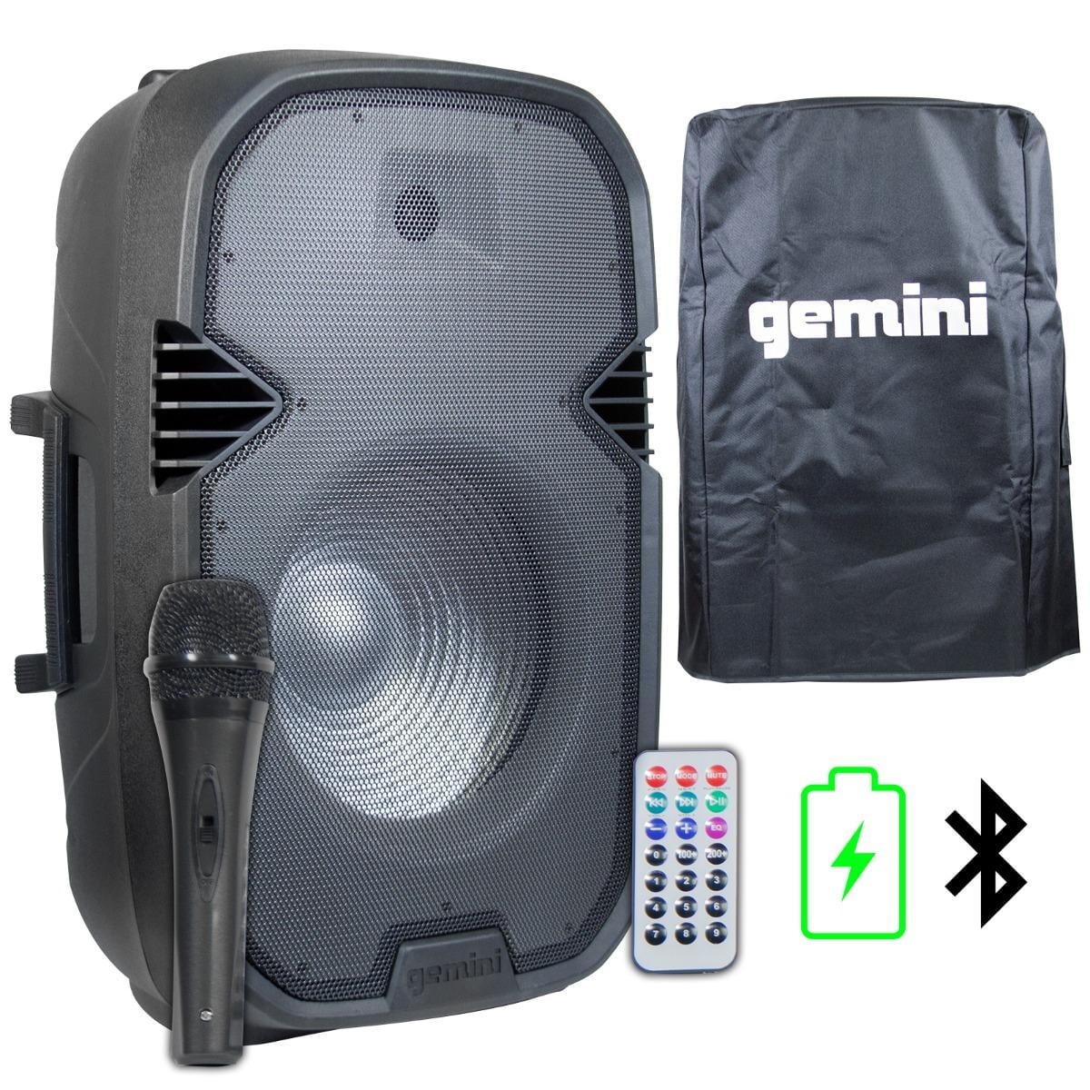 Gemini PartyBox Rave15 15" Powered Speaker with Rechargeable Battery ...