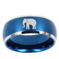 Elephant 8MM Dome Brushed Finish Blue Tungsten Men Ring - Walmart.com