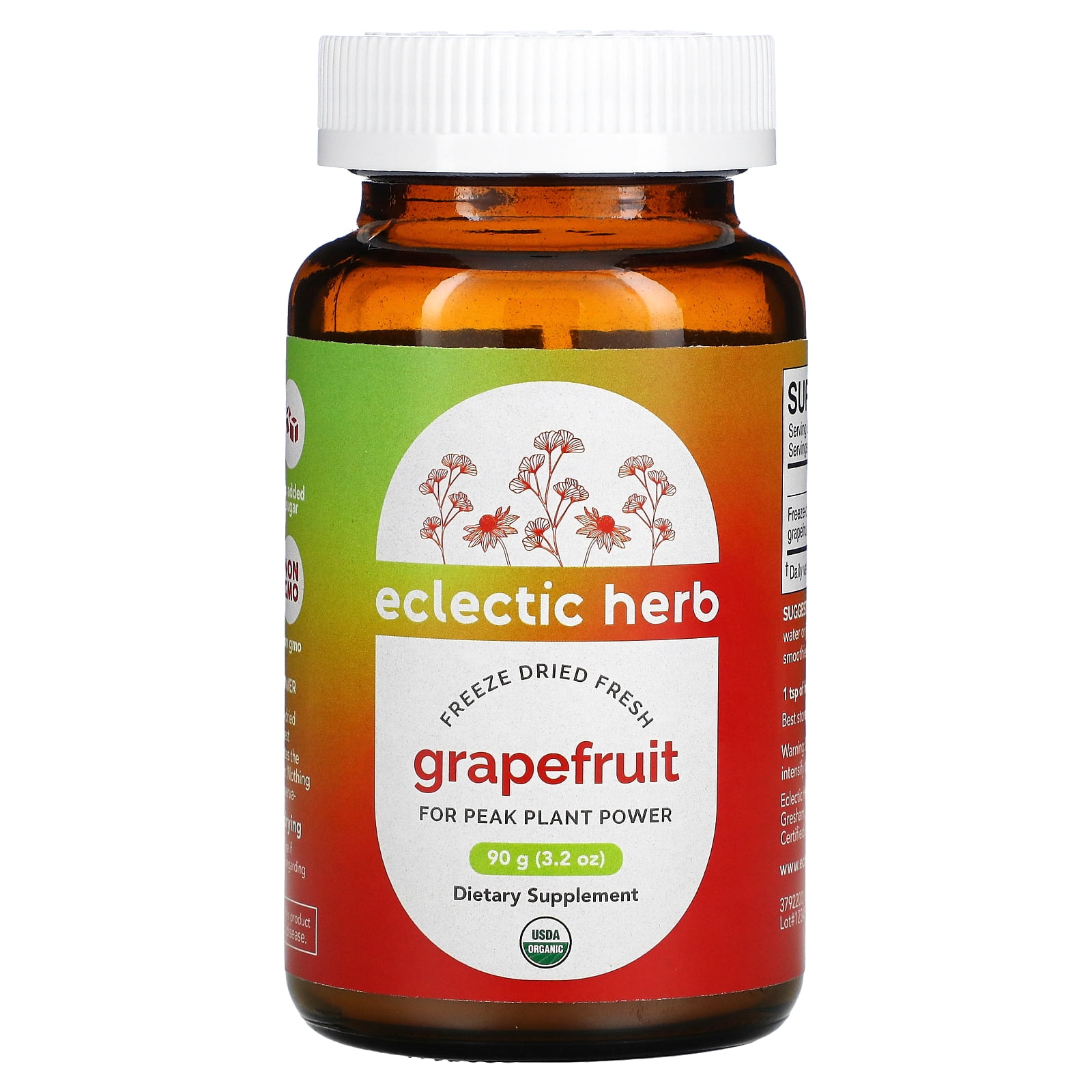 Freeze Dried Fresh, Grapefruit, 3.2 oz (90 g), Eclectic Institute ...