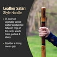 Brazos Rustic Wood Walking Stick, Hickory, Traditional Safari Style ...
