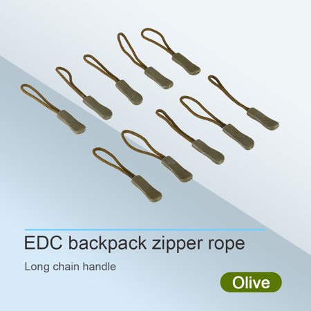 Edc Zipper Cord 10x Zipper Pulls Slider Cord Rope Puller Ends Lock Zip ...