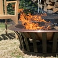 Ash & Ember 40" Copper Outdoor Fire Pit with Solid Steel Base, Grate ...