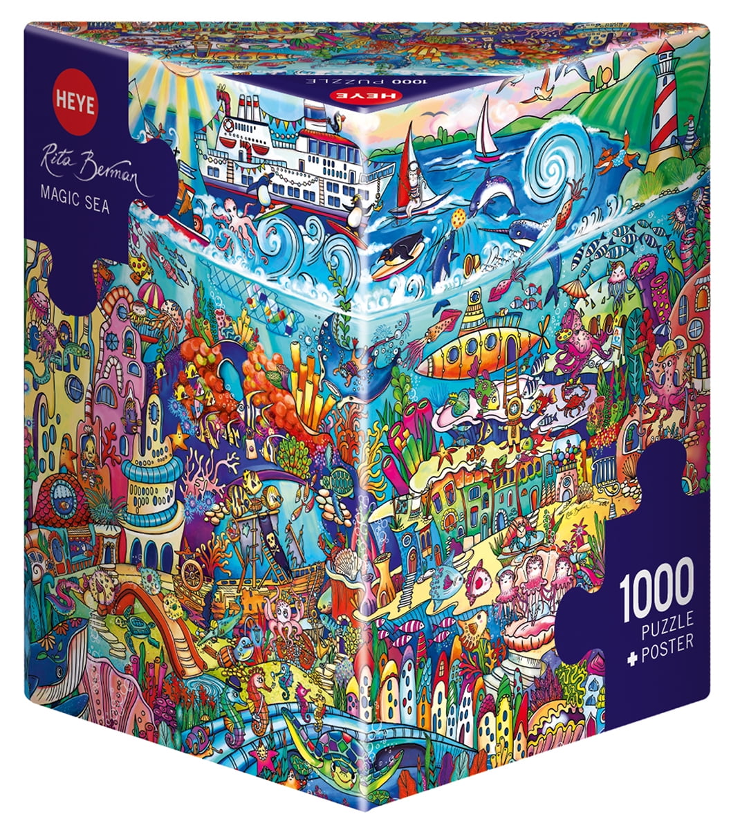 Heye Magic Sea, Berman 1000 Piece Graphics & Cartoons Triangular Box ...